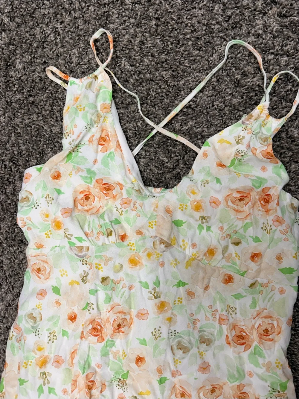 Pinkblush | Dresses | Pinkblush White Maxi Dress With Peach Floral ...
